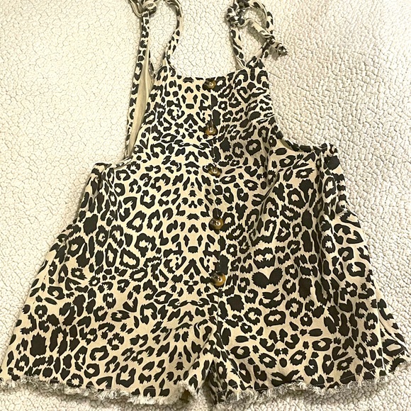 Pants & Jumpsuits | Leopard Print Overalls | Poshmark